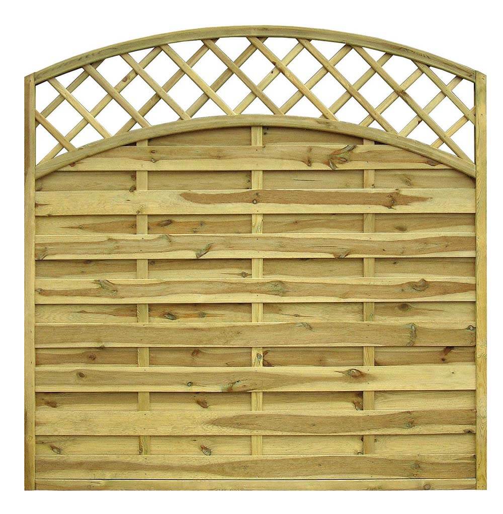 San Remo Bow Top with Trellis Fence Panel — Timber Kings