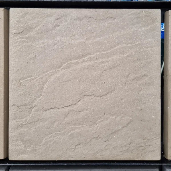 Grey Riven Design Concrete Flags (600x600) — Timber Kings